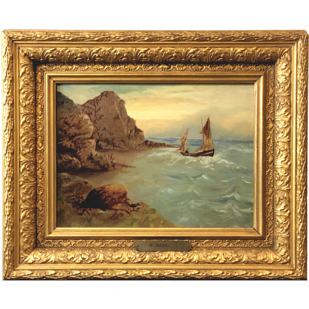 Sailing Skiff Near Rocks - The Rivolo Collection